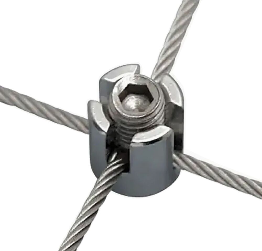 Stainless Steel Wire Rope Trellis Cross Clips 3mm 4mm 5mm | GS Products