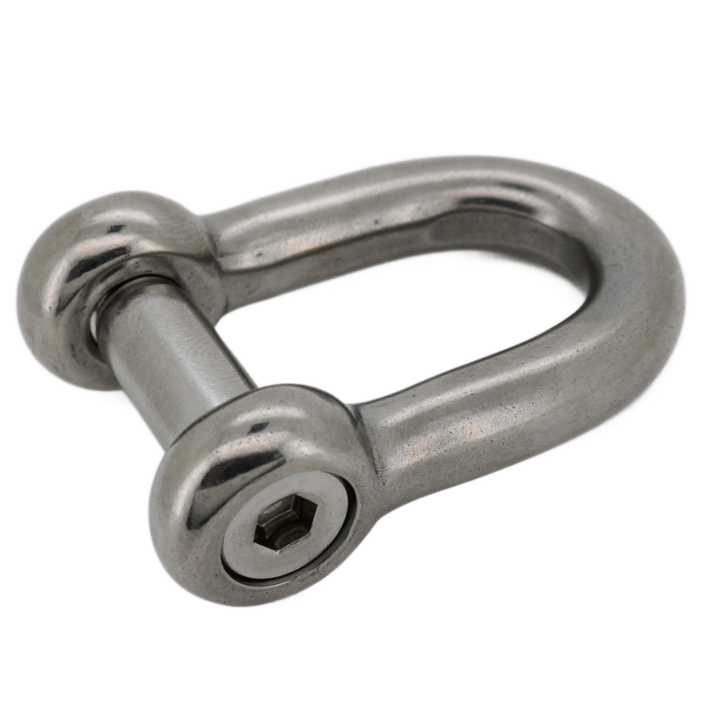 12mm Steel D Shackle with Countersunk Hex Socket Pin