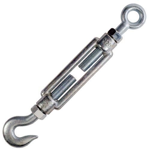 BZP Steel Hook/Eye Turnbuckles & Locking Nuts | 5mm - 16mm