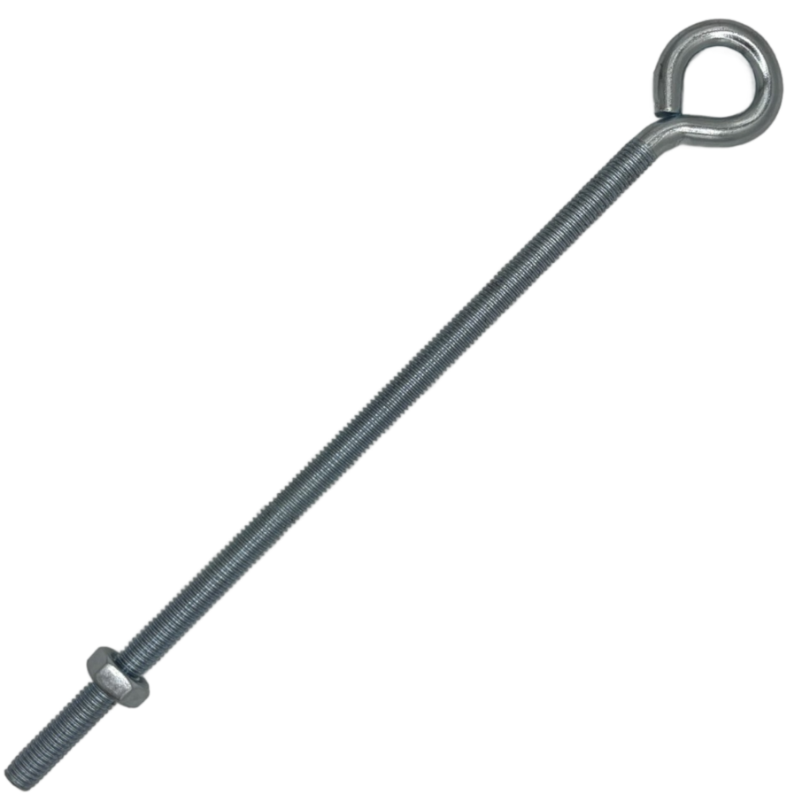 BZP Steel Straining Fence Eye Bolt - Unwelded | 8mm Straining Eye Fencing