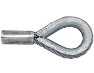 Hard Eye Galvanised - 12mm Wire Rope