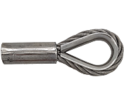 Stainless Steel Ferrule Hard Eye - 4mm Wire Rope