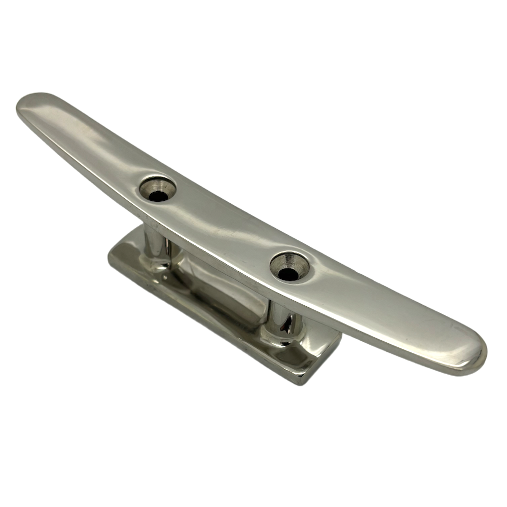4" Stainless Steel 2 Hole Flat Top Boat Cleat | GS Products