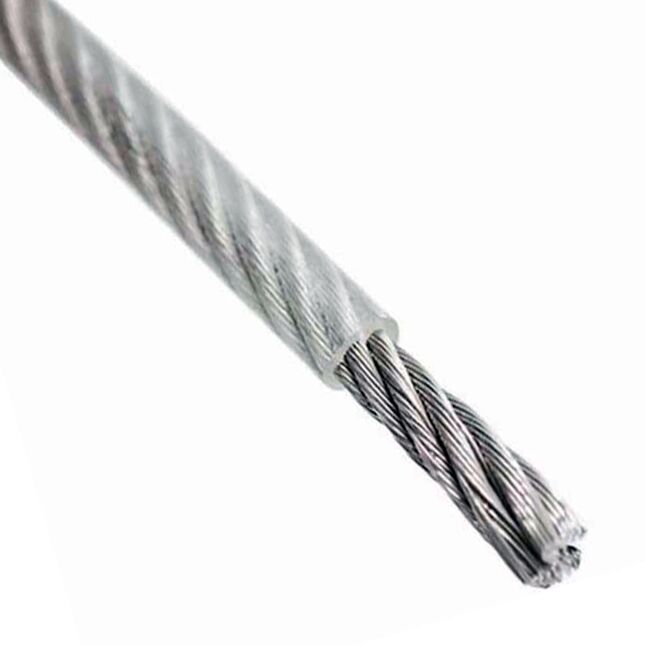 2mm - 3mm stainless steel wire rope clear nylon 11 coating