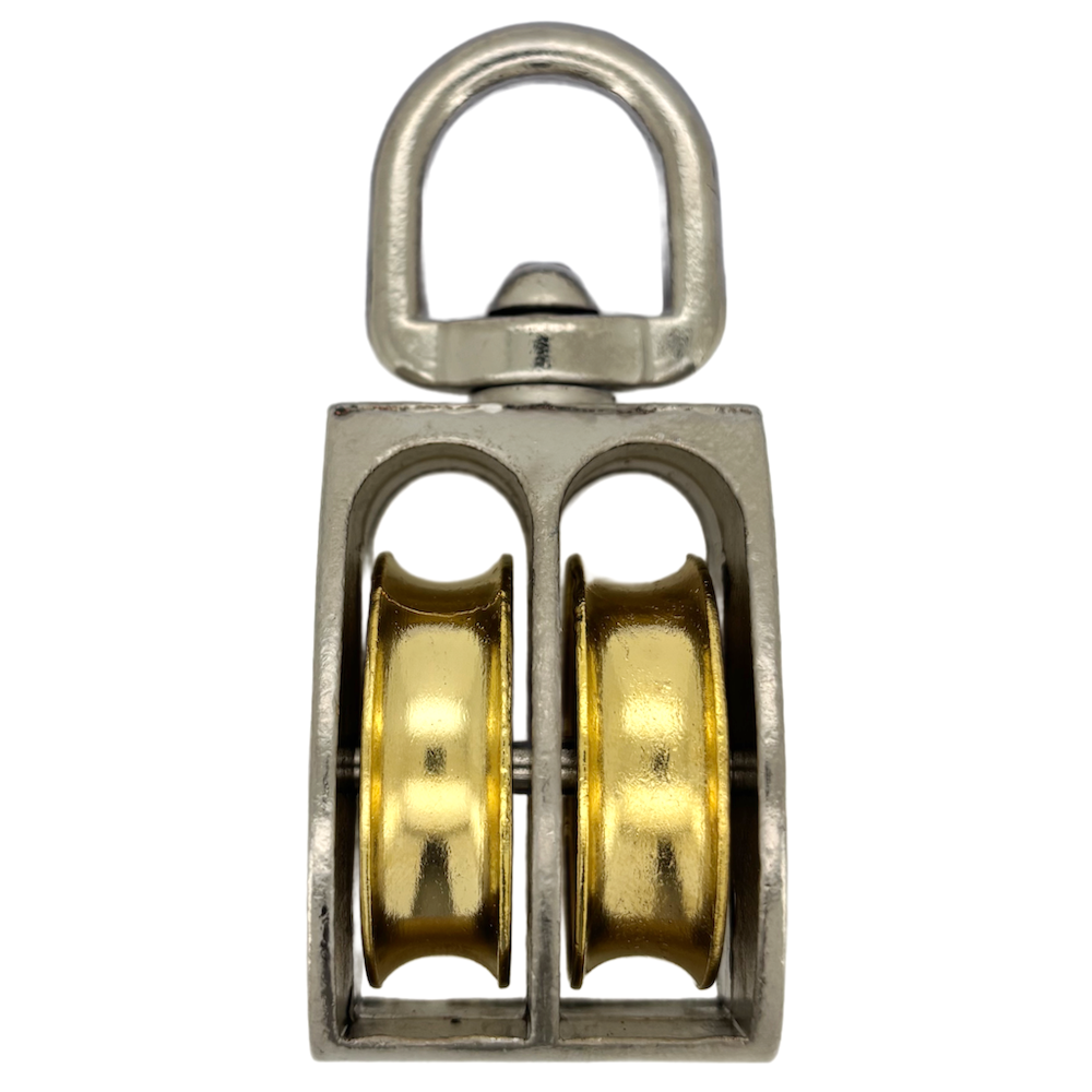 50mm zp die cast double pulley suits 10mm line | GS Products