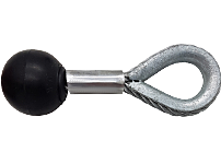 Hard Eye Galvanised + 50mm Rubber Gym Ball - 4mm Wire Rope
