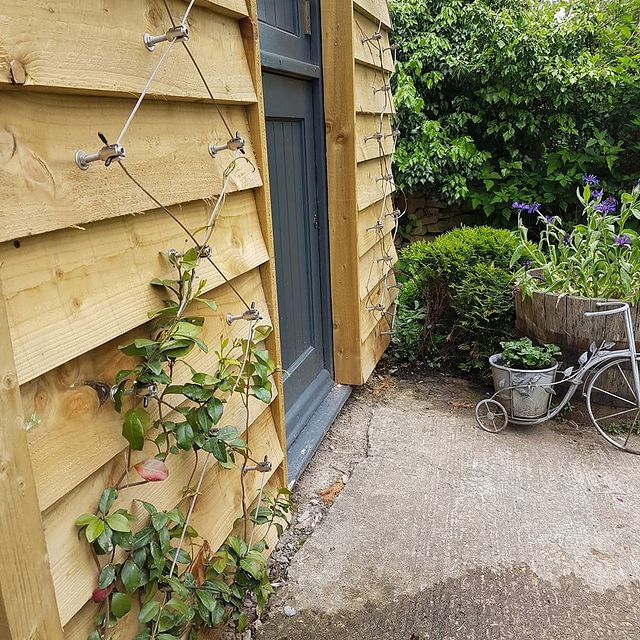 Steel Wire Rope Green Wall Trellis System | Sun Sail Shade fittings ...