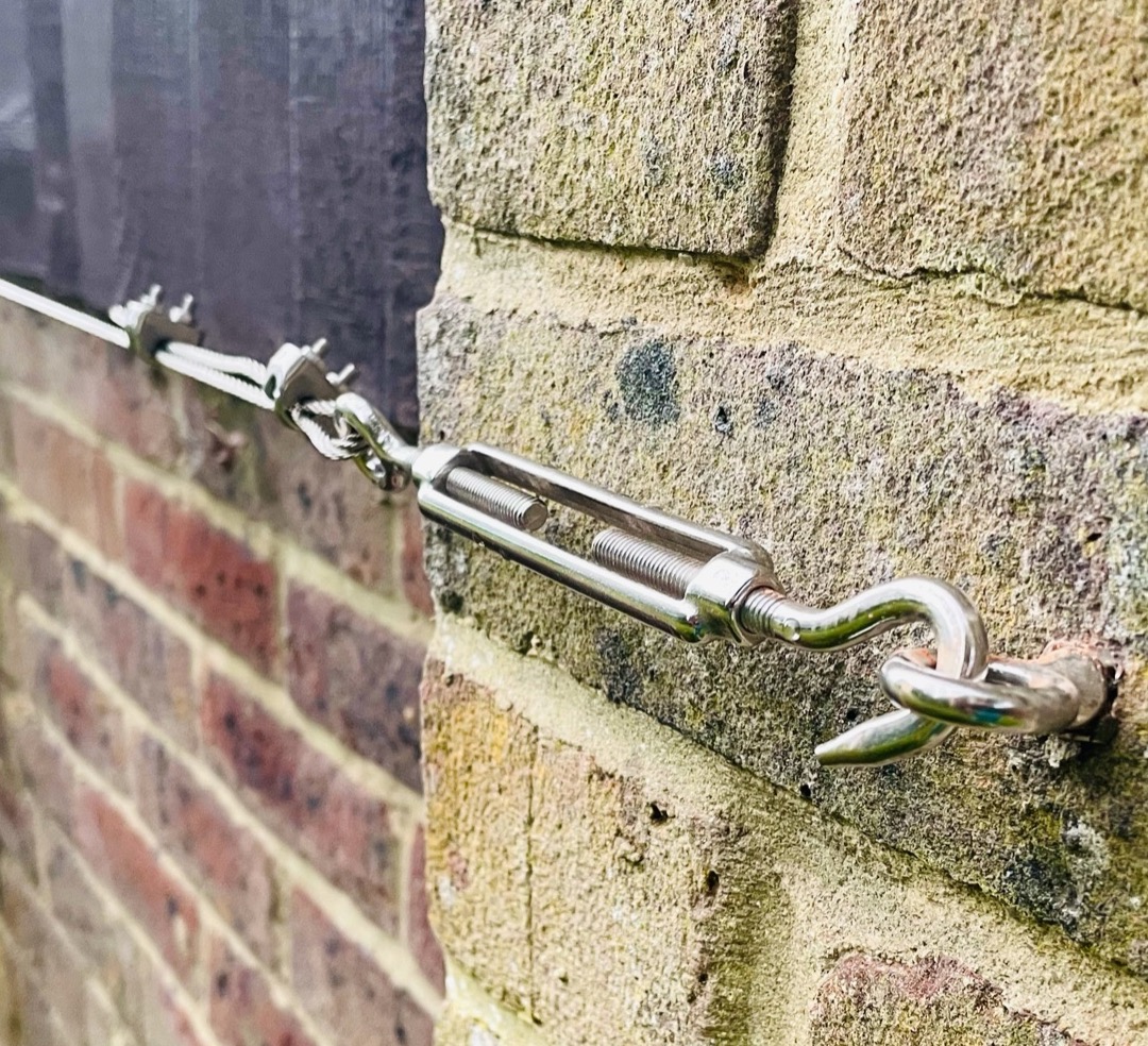 Steel Wire Rope Green Wall Trellis System | Sun Sail Shade fittings ...